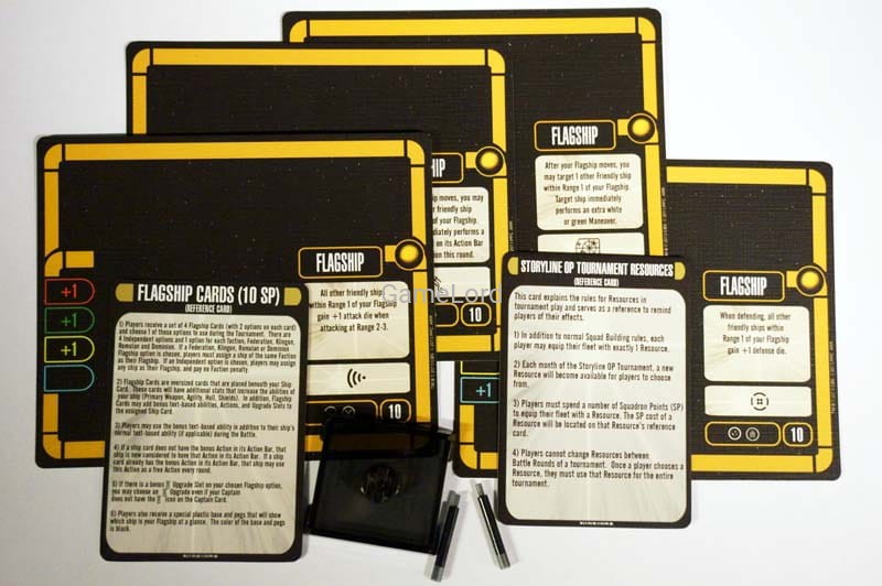 Attack Wing Star Trek - Resources: Set of Flagship Cards GameLord