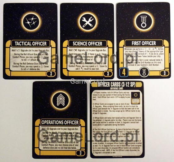 Attack Wing Star Trek - Resources: Officer Cards & Reference Card GameLord